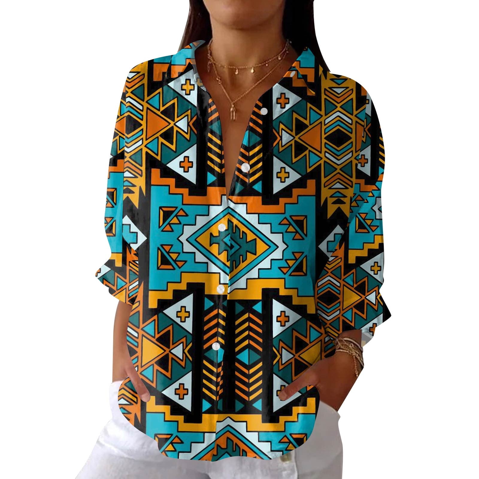 Button Up Tops for Women - Walmart.com