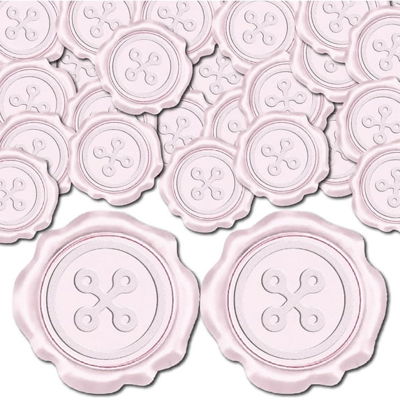 Button Wax Seal Stickers 50Pcs Self Adhesive Wedding Invitation ...