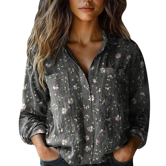 Button down Shirts for Women Travel Friendly Short Sleeve Printed ...