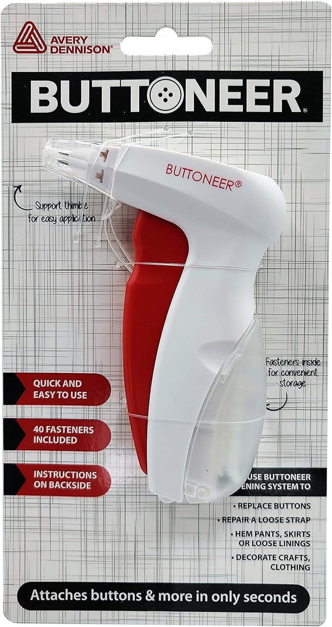 Buttoneer Button Fastening System - New and Improved! - Attaches ...