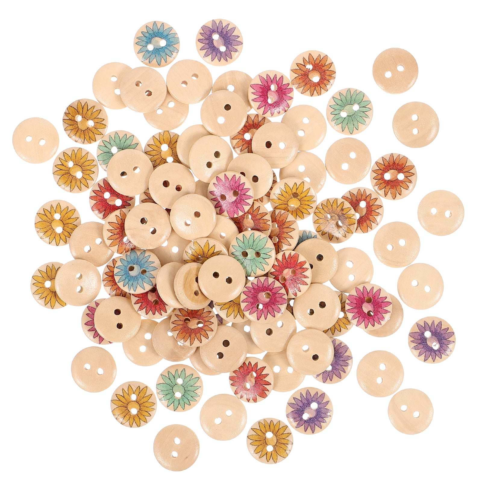 Buttons Decor Household Accessories Wooden Football Children's Clothing ...