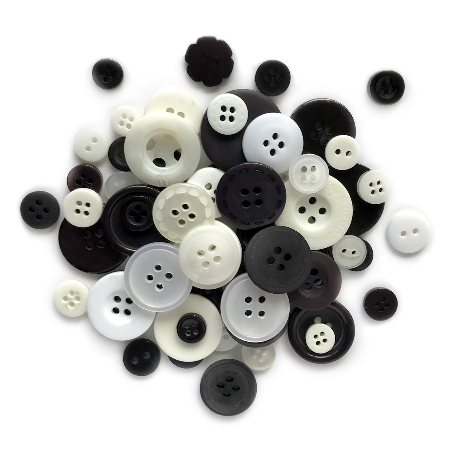 Buttons Galore Button Basics Black & White - Walmart.com