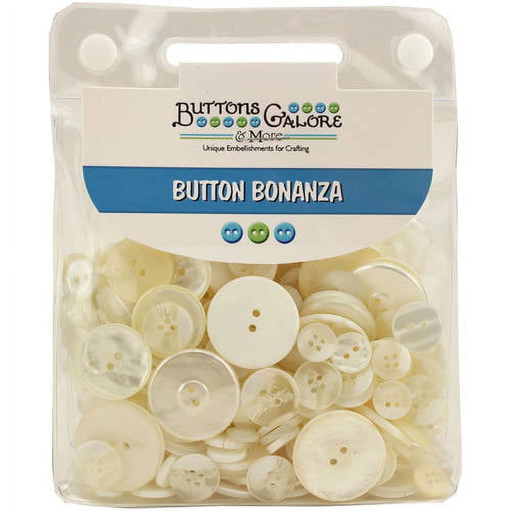 Buttons Galore Button Bonanza 8oz, Ivory - Walmart.com