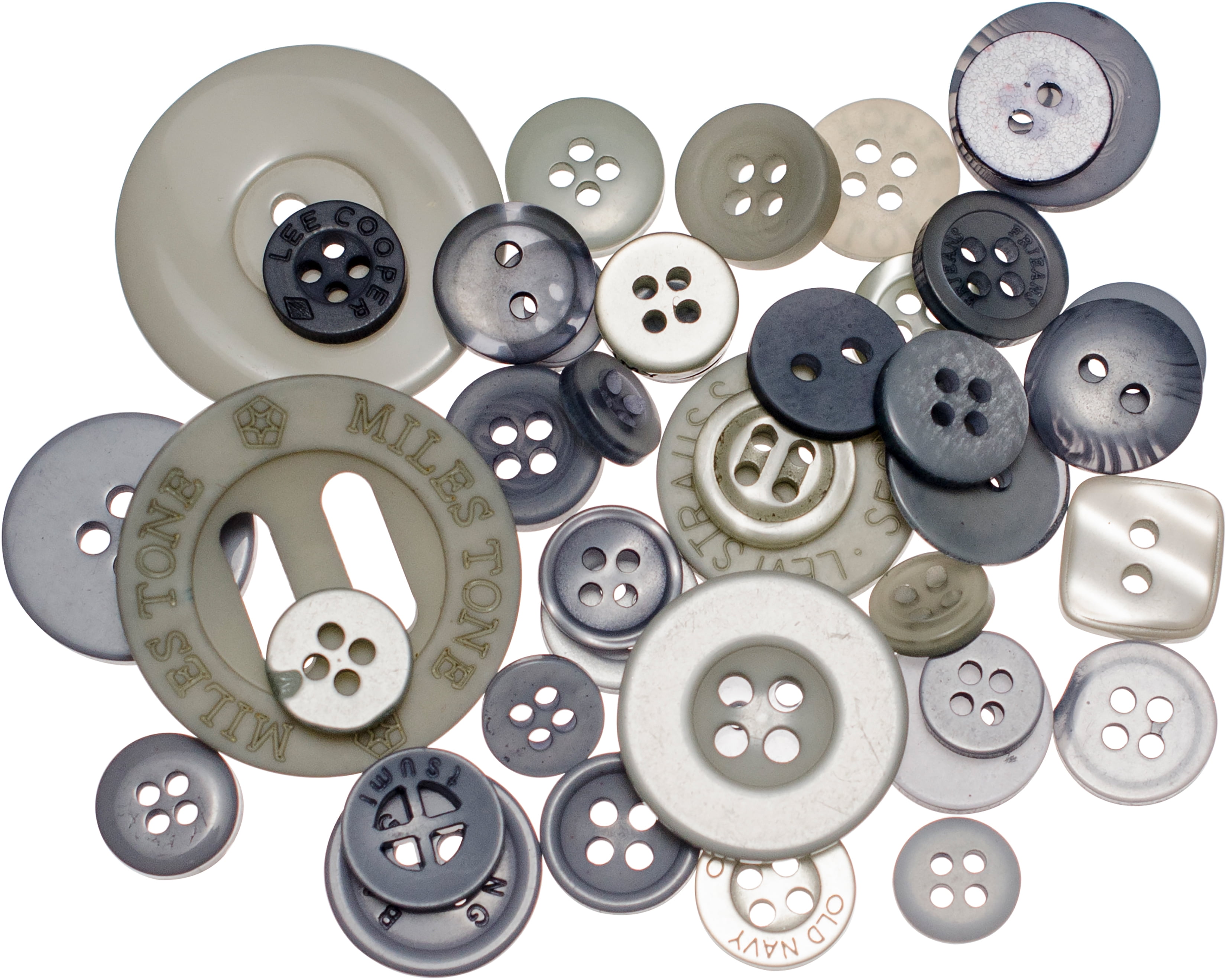 Buttons Galore Button Mason Jars-Smokey Greys - Walmart.com