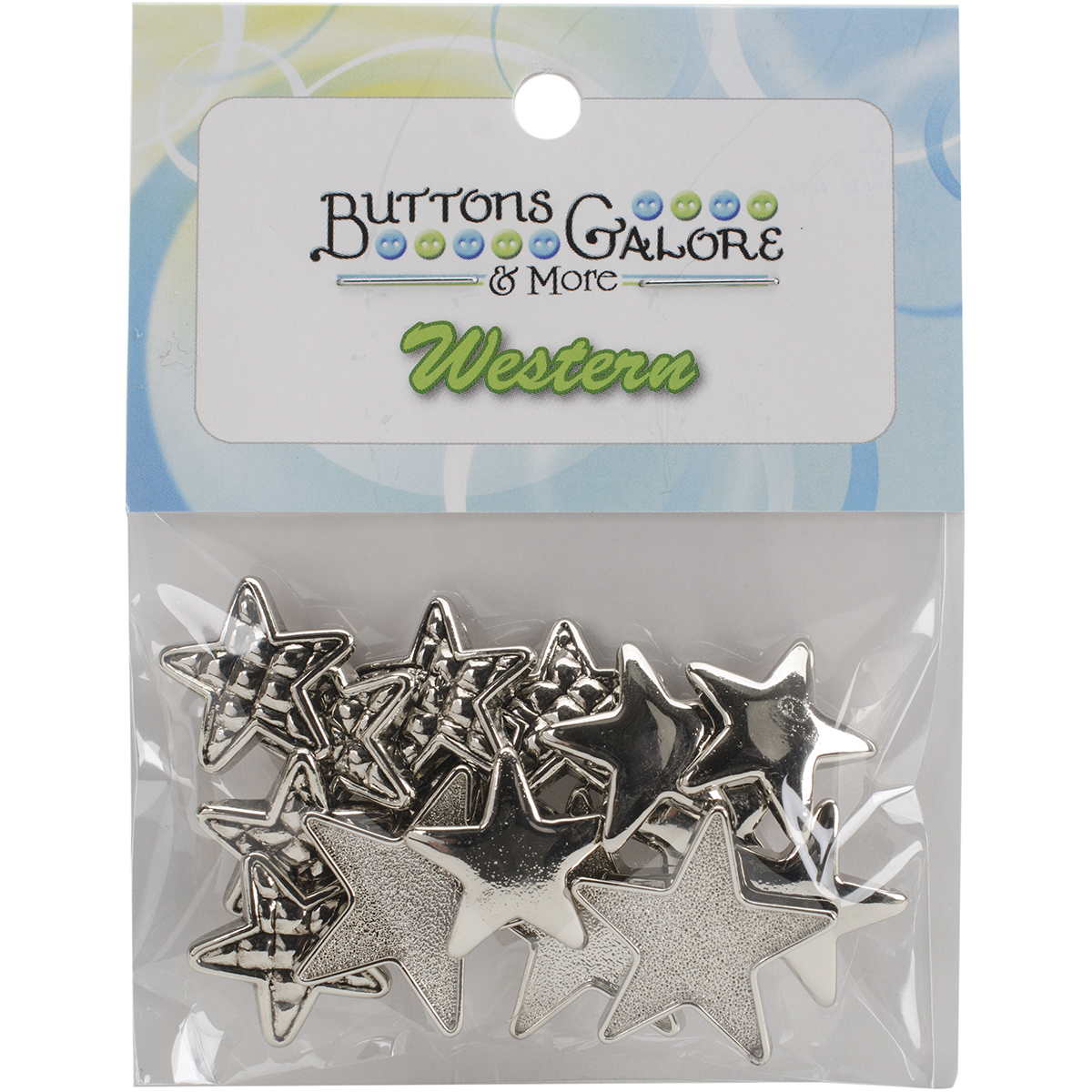 Buttons Galore Button Theme Pack-Silver Stars - Walmart.com