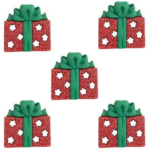 Buttons Galore Christmas Theme Buttons for Crafts and Sewing- Glitter ...