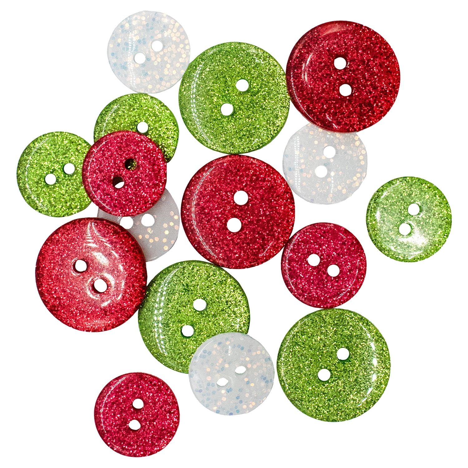 Buttons Galore Christmas Themed Buttons-Santa's Sparkle 16/Pkg ...