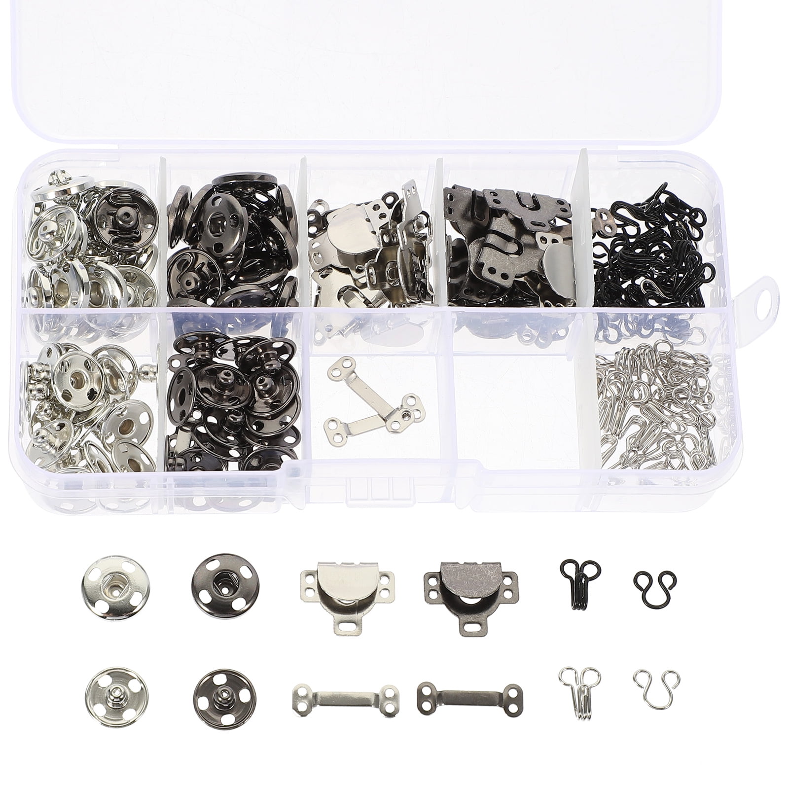 Buttons Leather Snaps Hook Eye Snap Clothing Fasteners Sewing Metal Diy ...