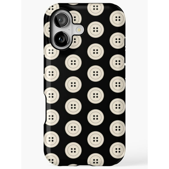 Buttons Minimalist Dot Groovy Pattern Art iPhone Case 11 12 13 14 15 16 ...