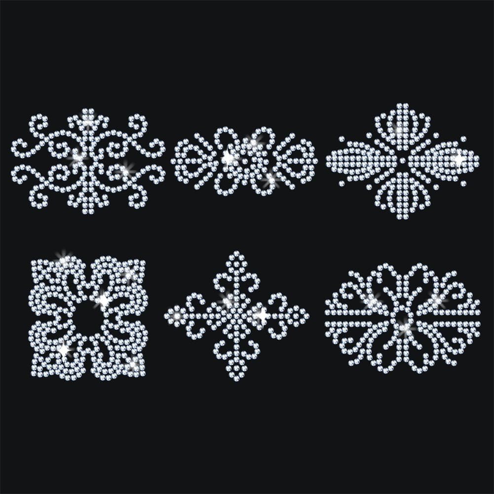 Buttons Patterns Rhinestone Iron on Hotfix 11.7x8.3 Inch Bling Iron on ...