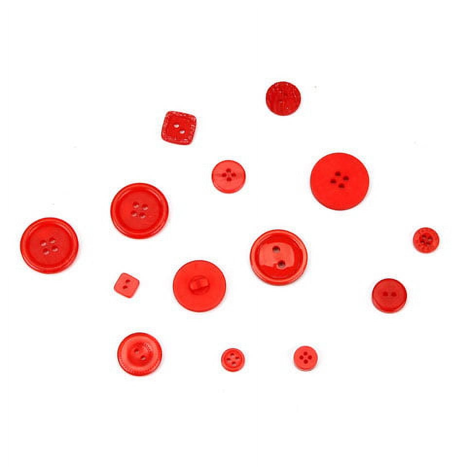 Buttons - Red - 1/2 Pound - Reusable Bag - Walmart.com