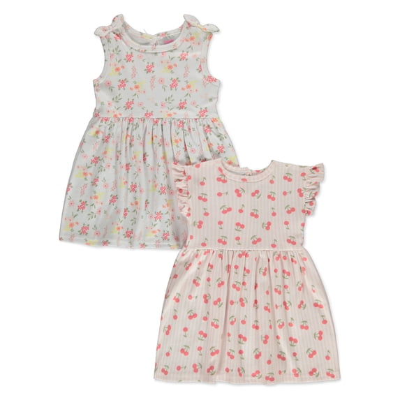 Buttons & Stitches Baby Girls' 2-Pack Dresses Color: pink Size: 18 ...