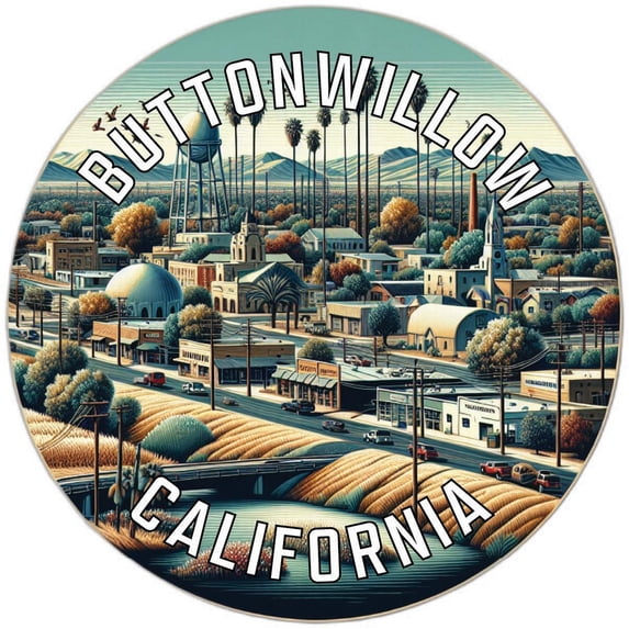 Buttonwillow California Mementos Souvenir Vinyl Decal Sticker (2-Inch ...