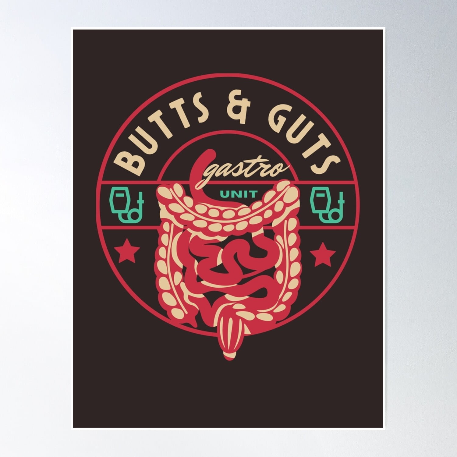 Butts & Guts Rn, Gi Nurse, Endoscopy, Gastro Poster Wall Art, Modern ...