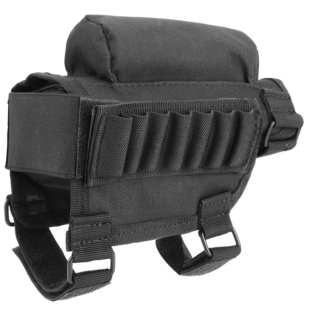 Buttstock Pouch Cheek Rest Pad Shell For Hunting Shotgun & Rifle (Black ...