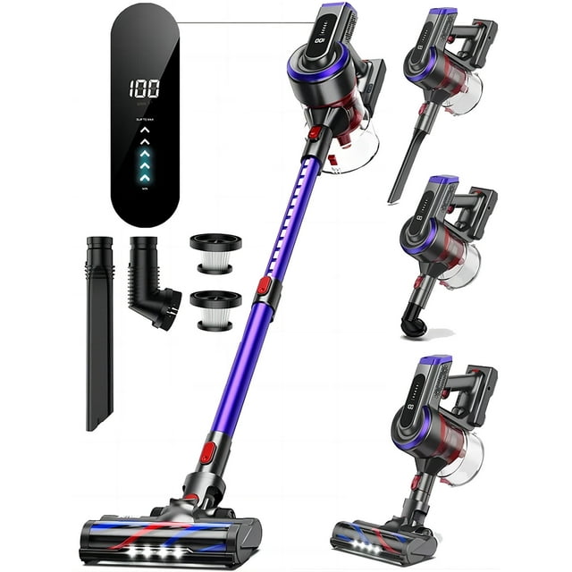 Buture Cordless Stick Vacuum Cleaner, 55mins 450W 38Kpa with Touch ...