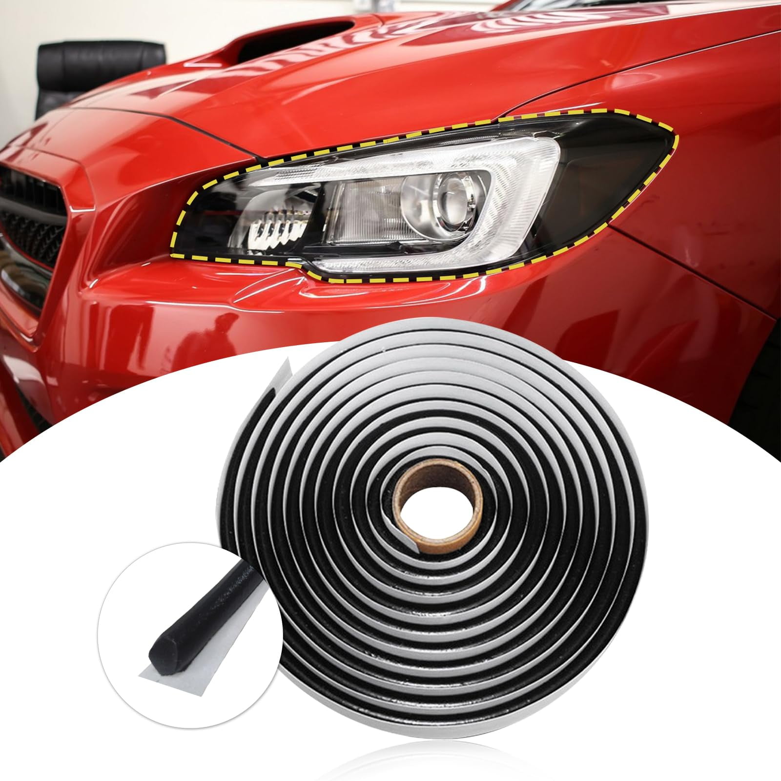 Butyl Rubber Car Headlight Sealant Tape, 13Ft x 9mm Automotive Butyl ...