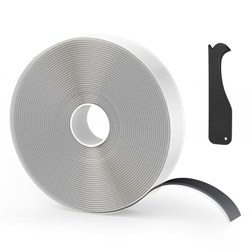 Butyl Tape White 1” x 30 Ft 1 Pack None Hardening Premium Butyl Caulk ...