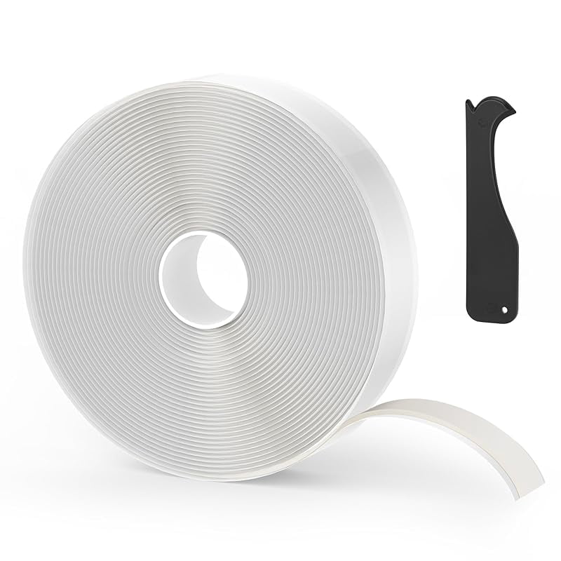 Butyl Tape White 1” x 30 Ft 1 Pack None Hardening Premium Butyl Caulk ...