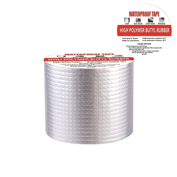 Butyl Waterproof Tape, 2 Inch x 33 Feet Aluminum Foil Sealing Tape for ...