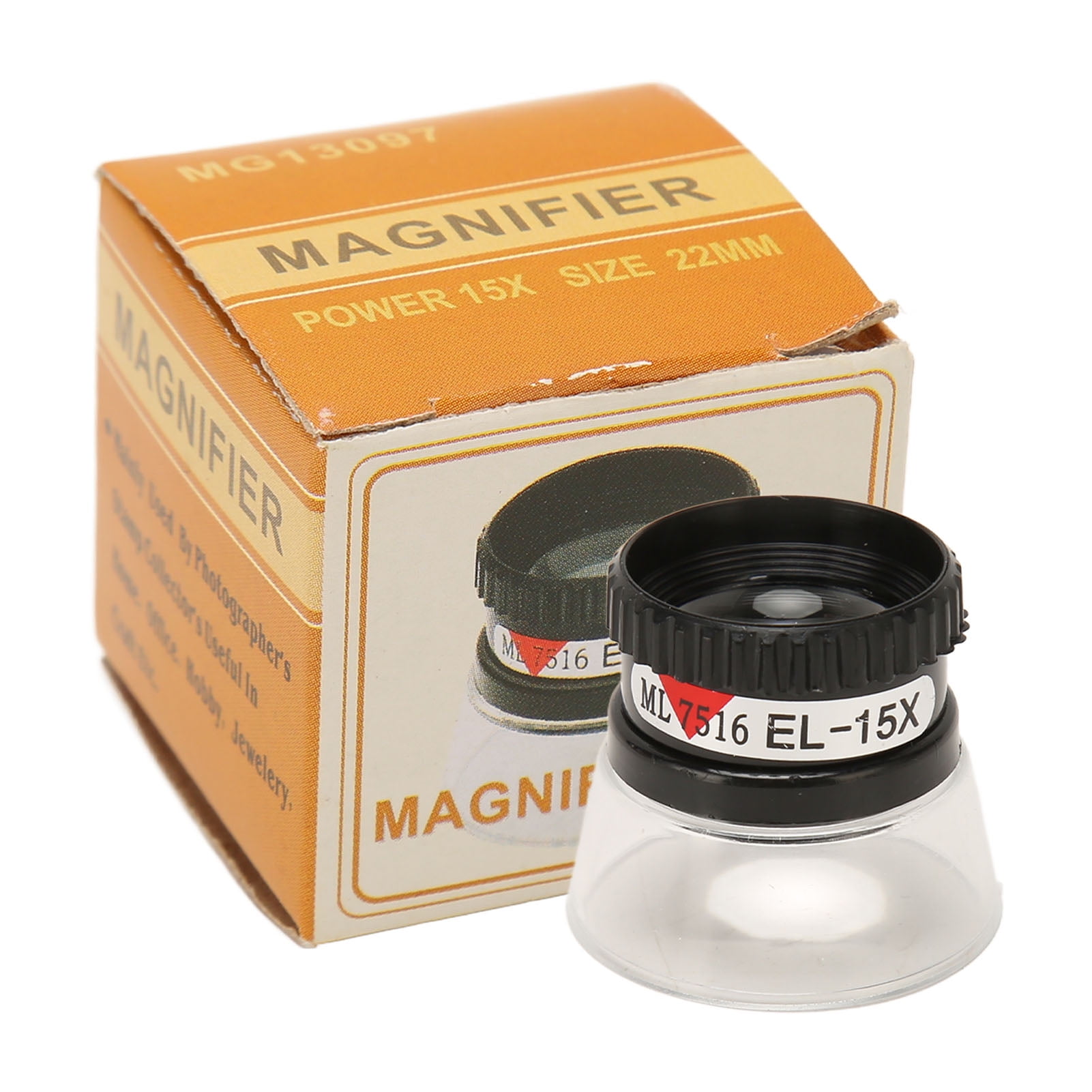 Buumin Cylindrical Magnifying Glass 15X Magnification Compact Light ...