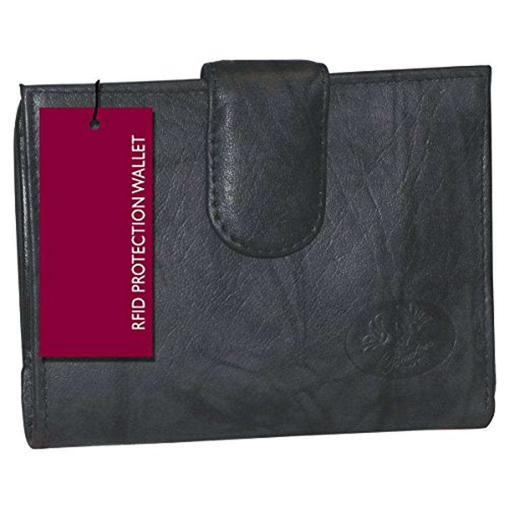 Buxton Heiress Leather Double Cardex Wallet 15 Credit Card Slots (Black ...