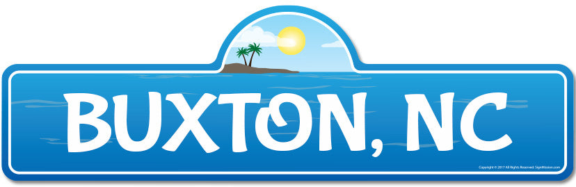 Buxton NC North Carolina Beach Street Sign | Indoor/Outdoor | Surfer ...