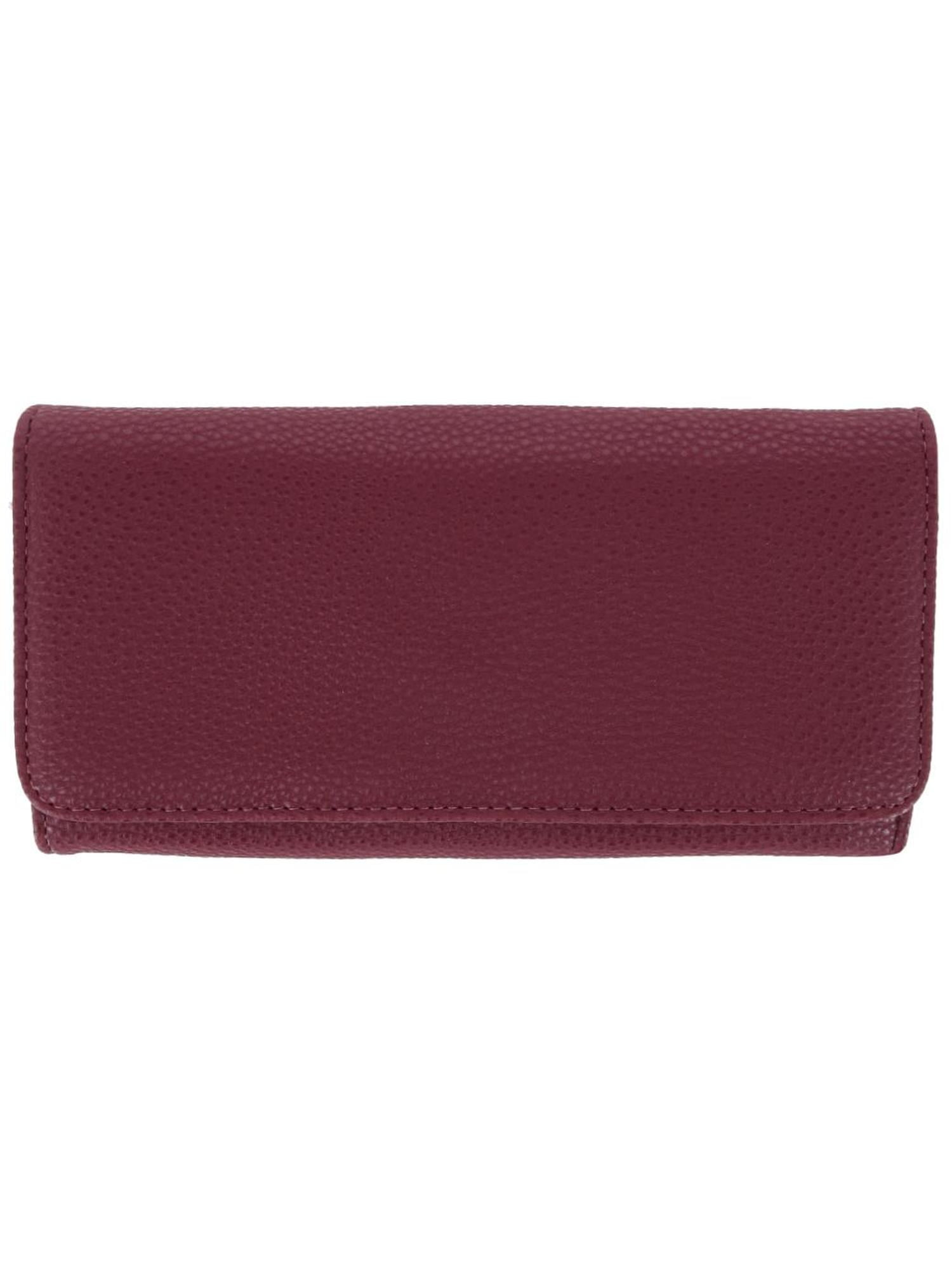 Buxton Solid Colored Vegan Leather Bianca Clutch Wallet (Women ...