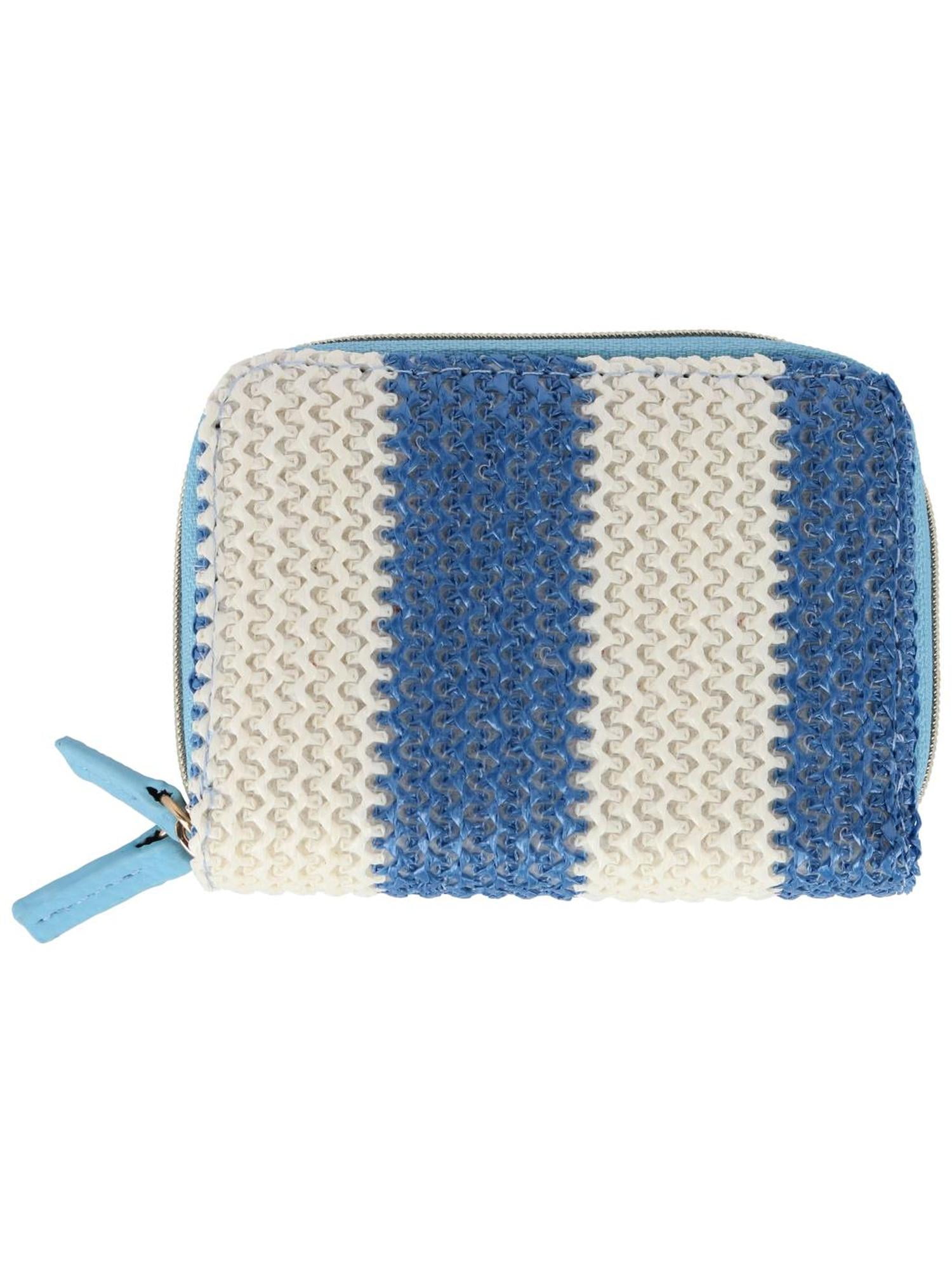 Buxton Striped Straw Vegan Leather Wizard Wallet (Women) - Walmart.com