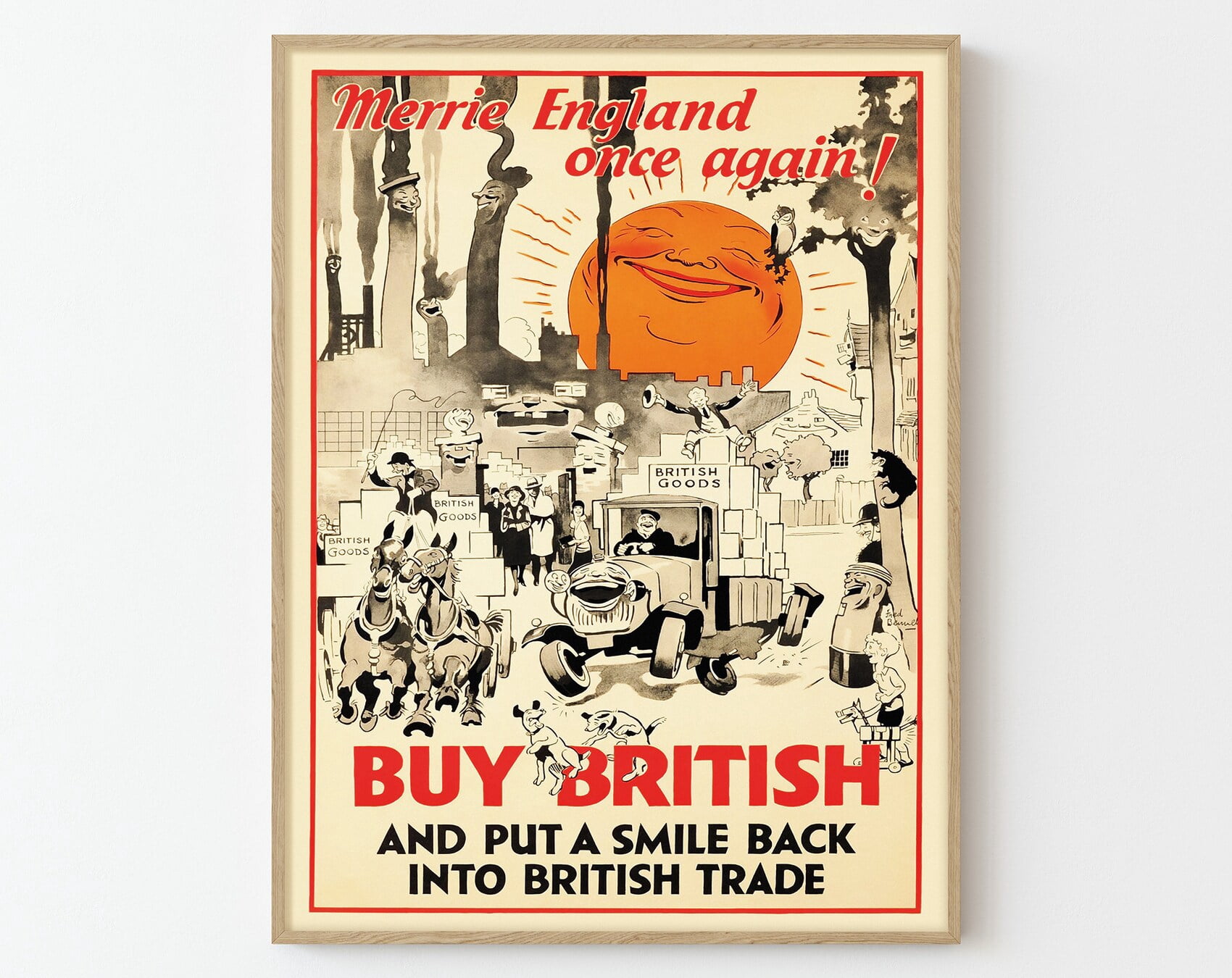 Buy British British Trade Vintage Ad Poster Fine Art Print | Home Decor ...