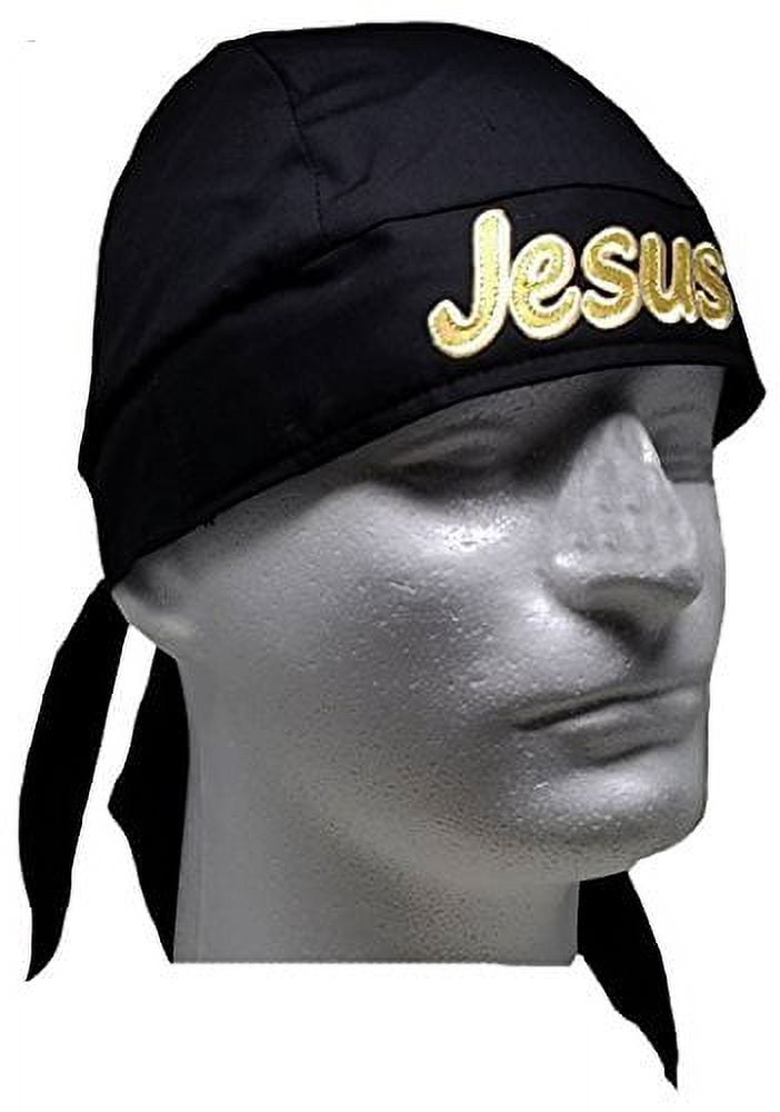Buy Caps and Hats Christian Doo-Rag with Sweatband Motorcycle Skull Cap ...