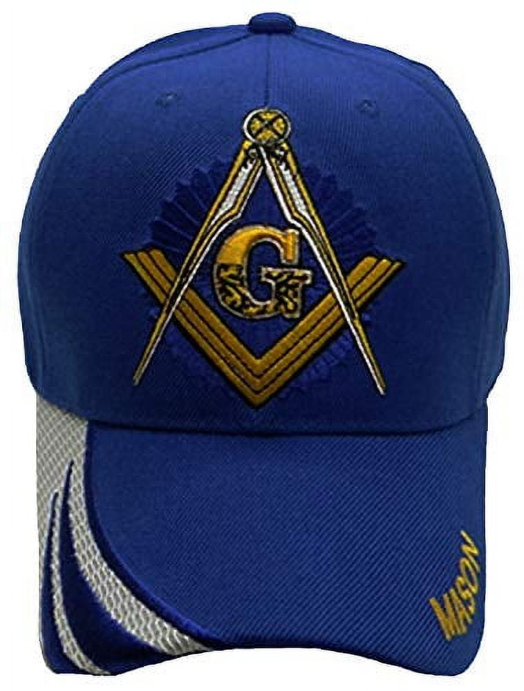 Buy Caps and Hats Master Mason Baseball Cap Blue n White Hat Masonic ...