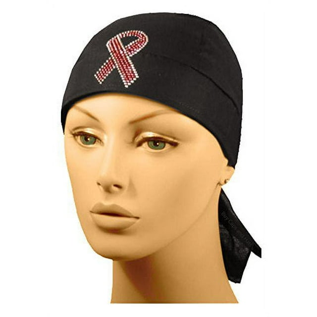 Buy Caps and Hats Pink Ribbon Butterfly Flydanna Headwraps Womens Skull ...