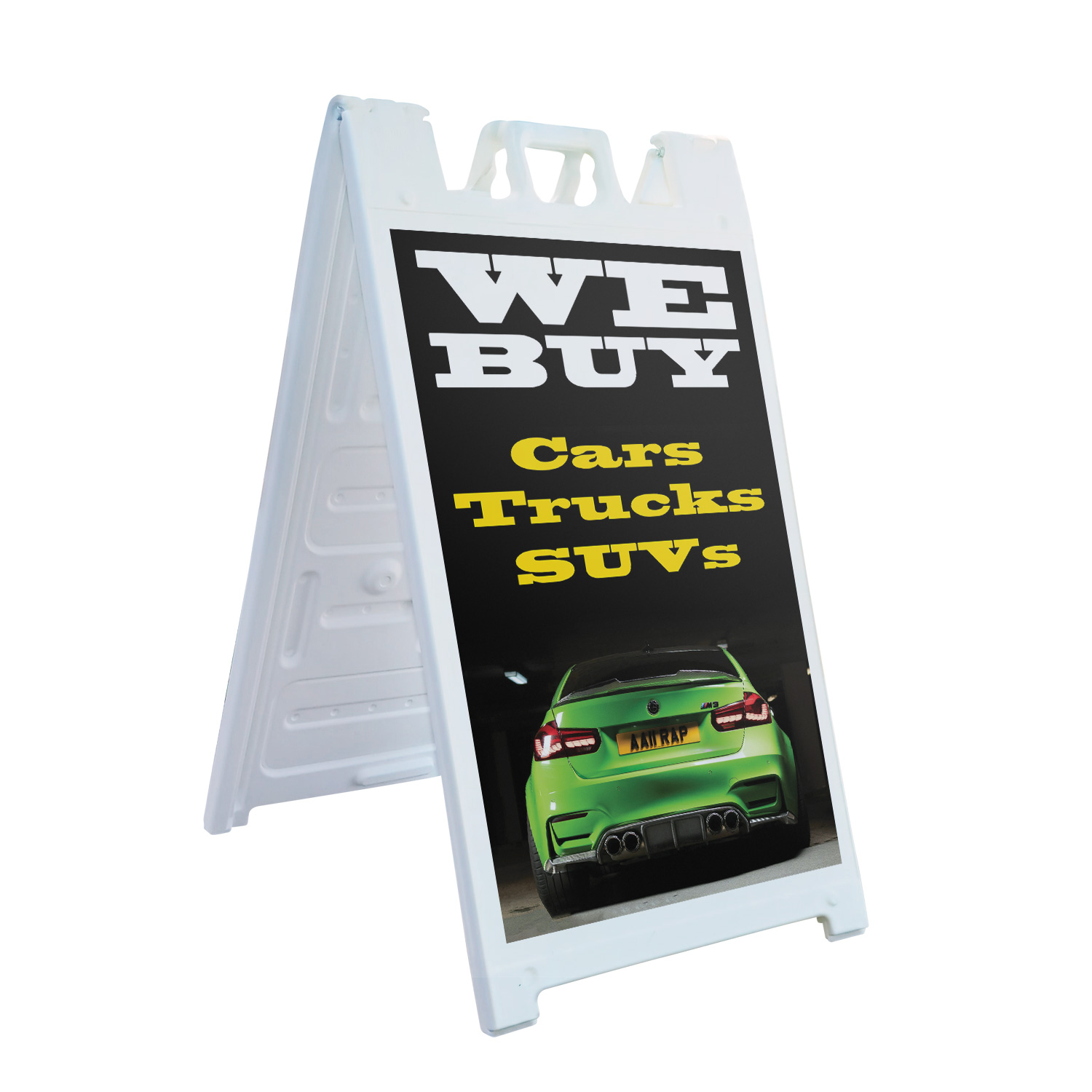 We Buy Cars Trucks & SUV 24" x 36" Double Sided A-Frame Sidewalk Sign ...