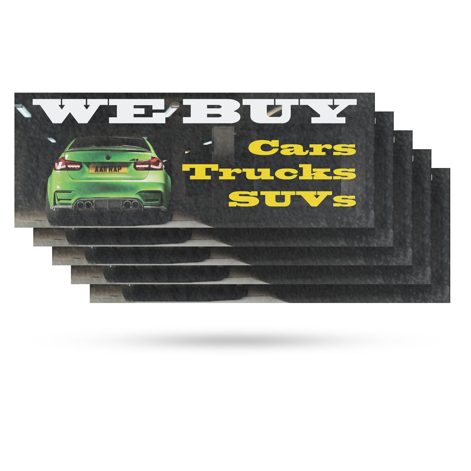 We Buy Cars Trucks & SUV Vinyl Decal 5 Pack of 24 Inch x 9 Inch ...