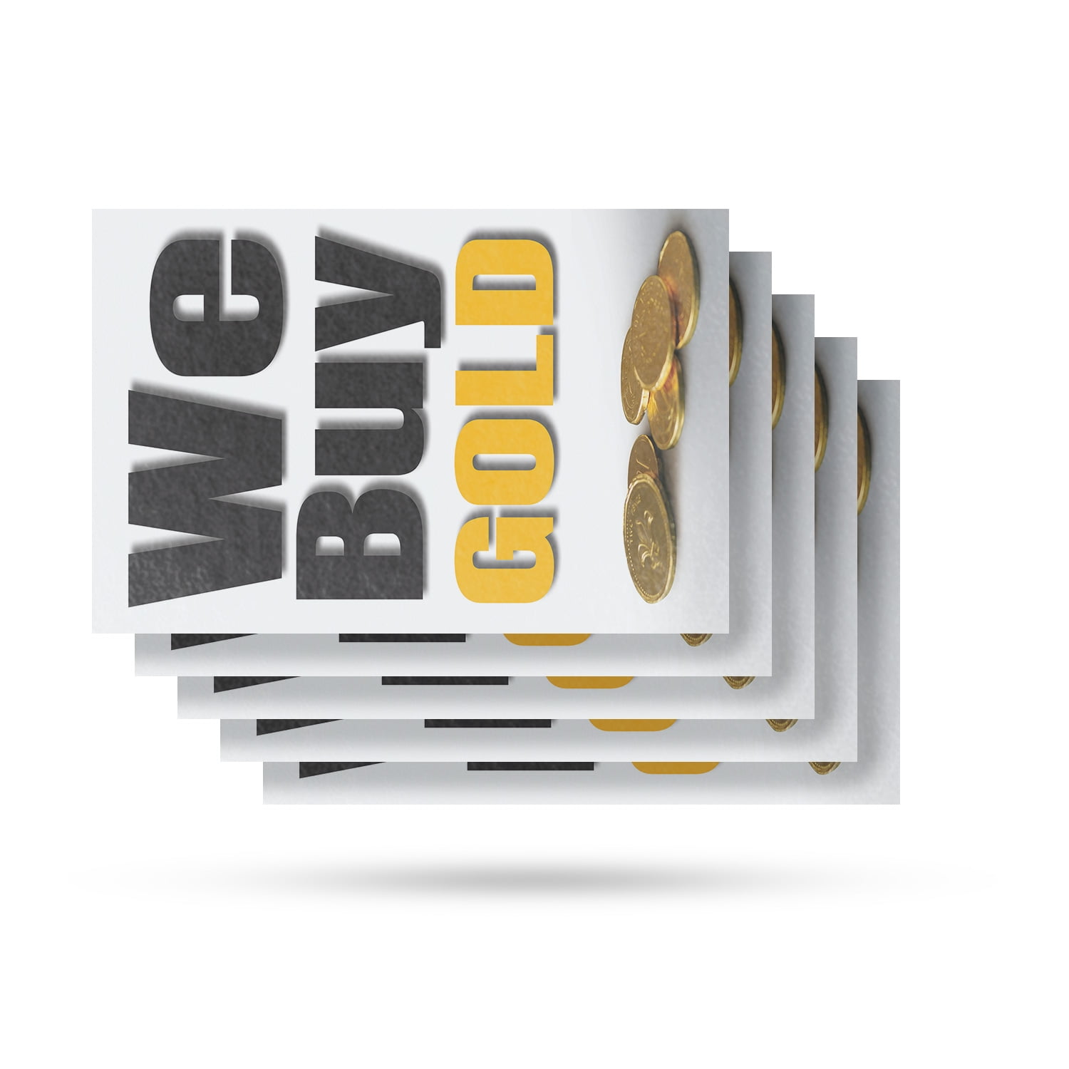 We Buy Gold Vertical Vinyl Decal 5 Pack of 12 Inch x 16 Inch ...
