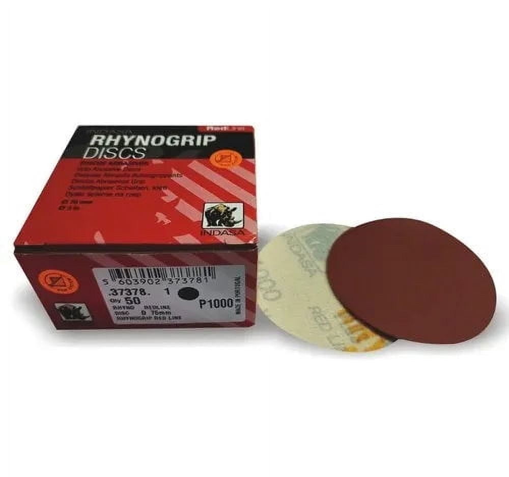 Buy Indasa 3-inch Rhynogrip Redline Solid Sanding Discs – Grit 60 (320 ...