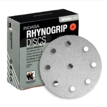 Buy Indasa 5" Rhynogrip White Line 9-Hole Vacuum Abrasive Sanding Discs ...