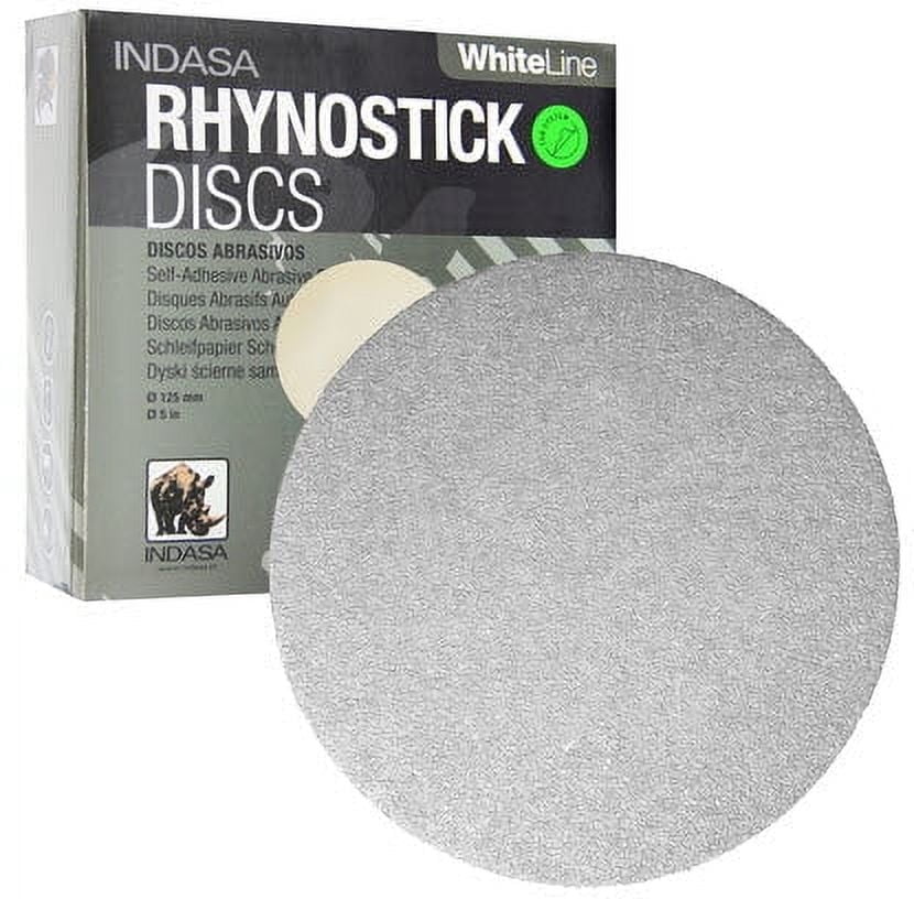 Buy Indasa 5-inch Rhynostick White Line PSA Sanding Discs – Grit 100 ...