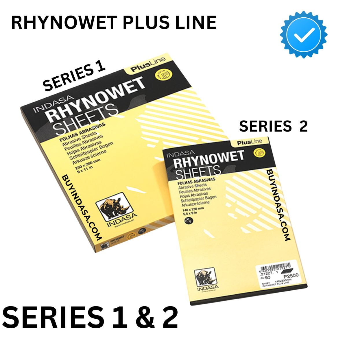 Buy Indasa PlusLine Rhynowet Wet and Dry Sanding Sheets, 1 Series (50 ...