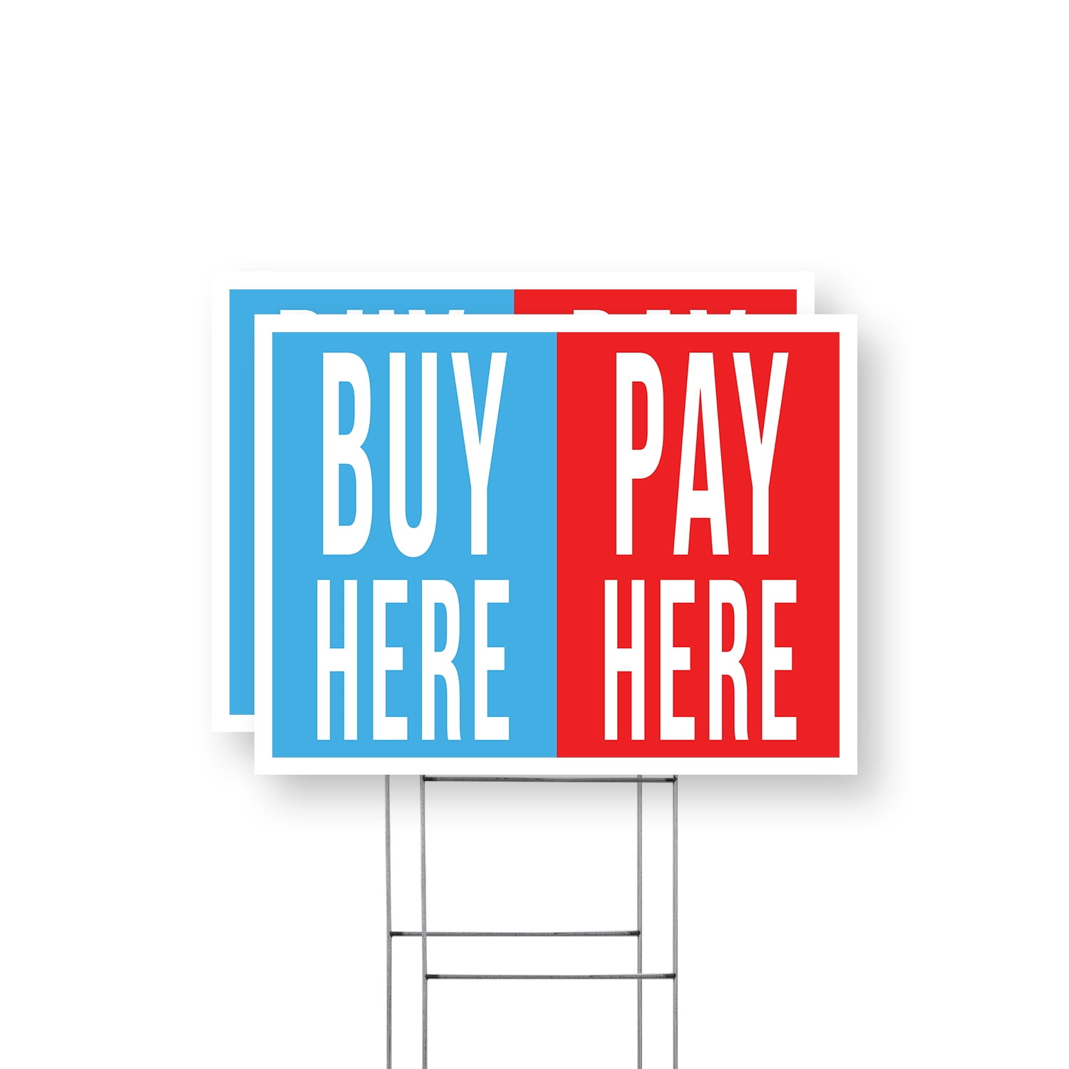 Buy Here Pay Here Yard Sign 2 Pack of 18 Inch x 24 Inch Single Sided ...
