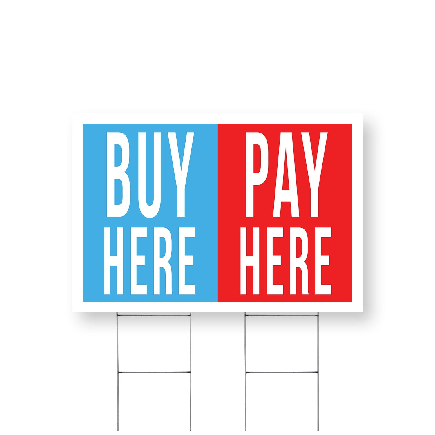 Buy Here Pay Here Yard Sign 24 Inch x 36 Inch Double Sided Weatherproof ...