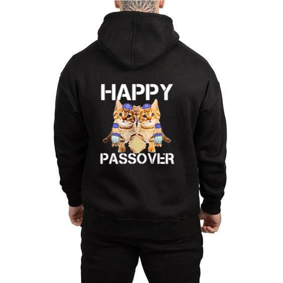 Buy Pesach Hebrew Cat Happy Jewish Passover Hoodie, for men & women, up ...