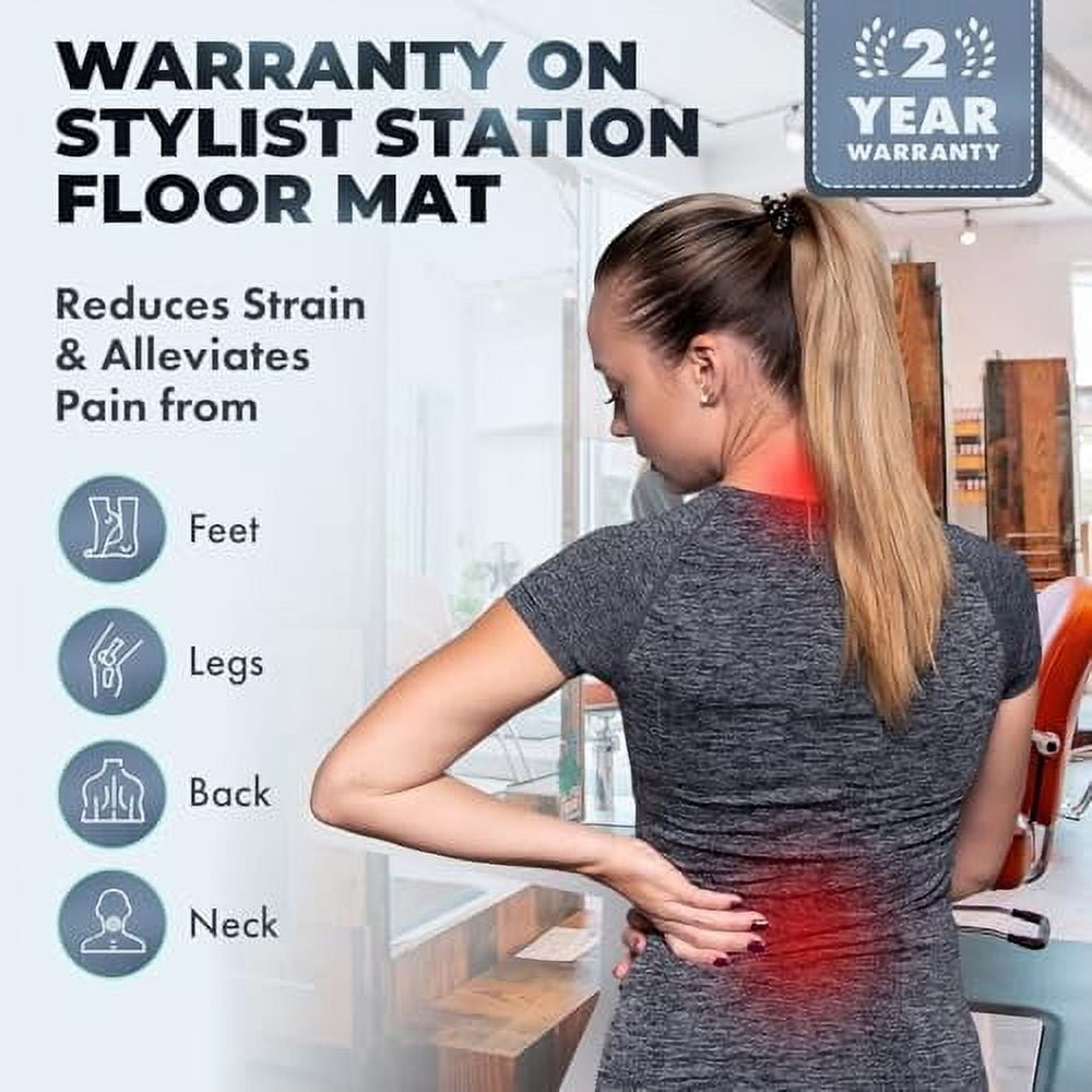 Buy-Rite 3 ft. x 4 ft. Extra Thick No Fatigue Salon Mat, Super Soft ...