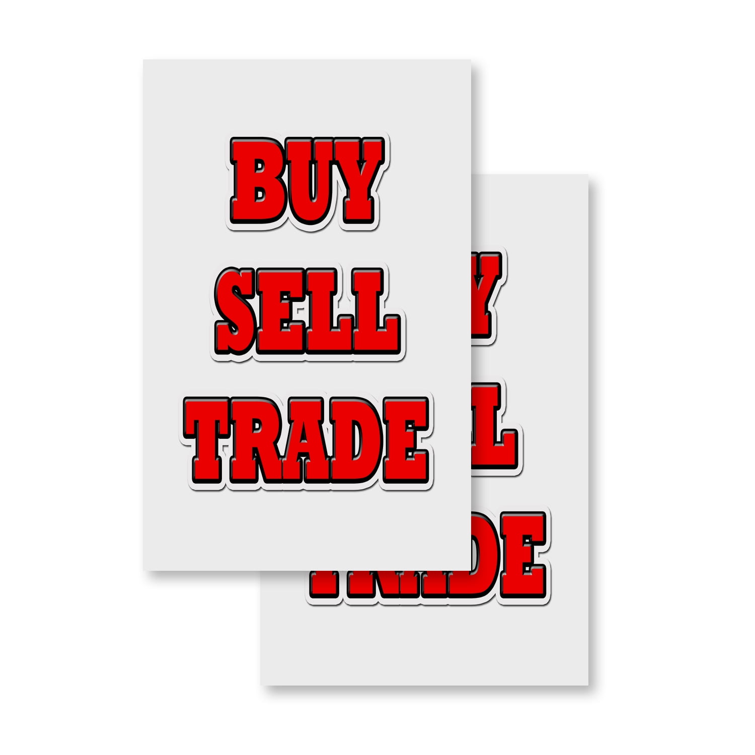 Buy Sell Trade (2-PACK) 24" x 36" Vinyl Decals | Sign Insert Peel ...