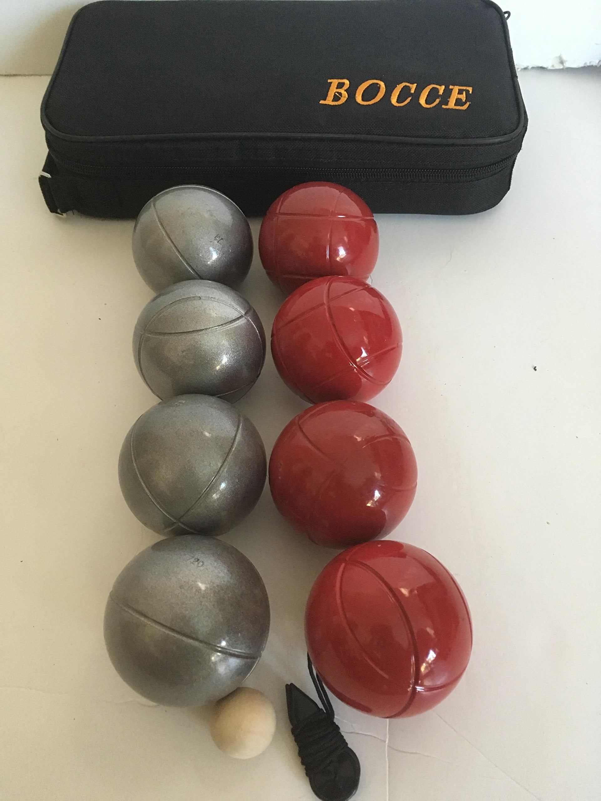 BuyBocceBalls Listing -73mm Metal Bocce/Petanque 8 Ball Set with 4 ...
