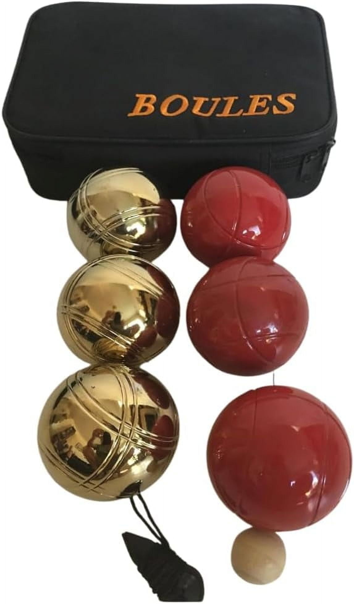 BuyBocceBalls Listing -73mm Metal Petanque/Boules 6 Ball Set with 3 ...