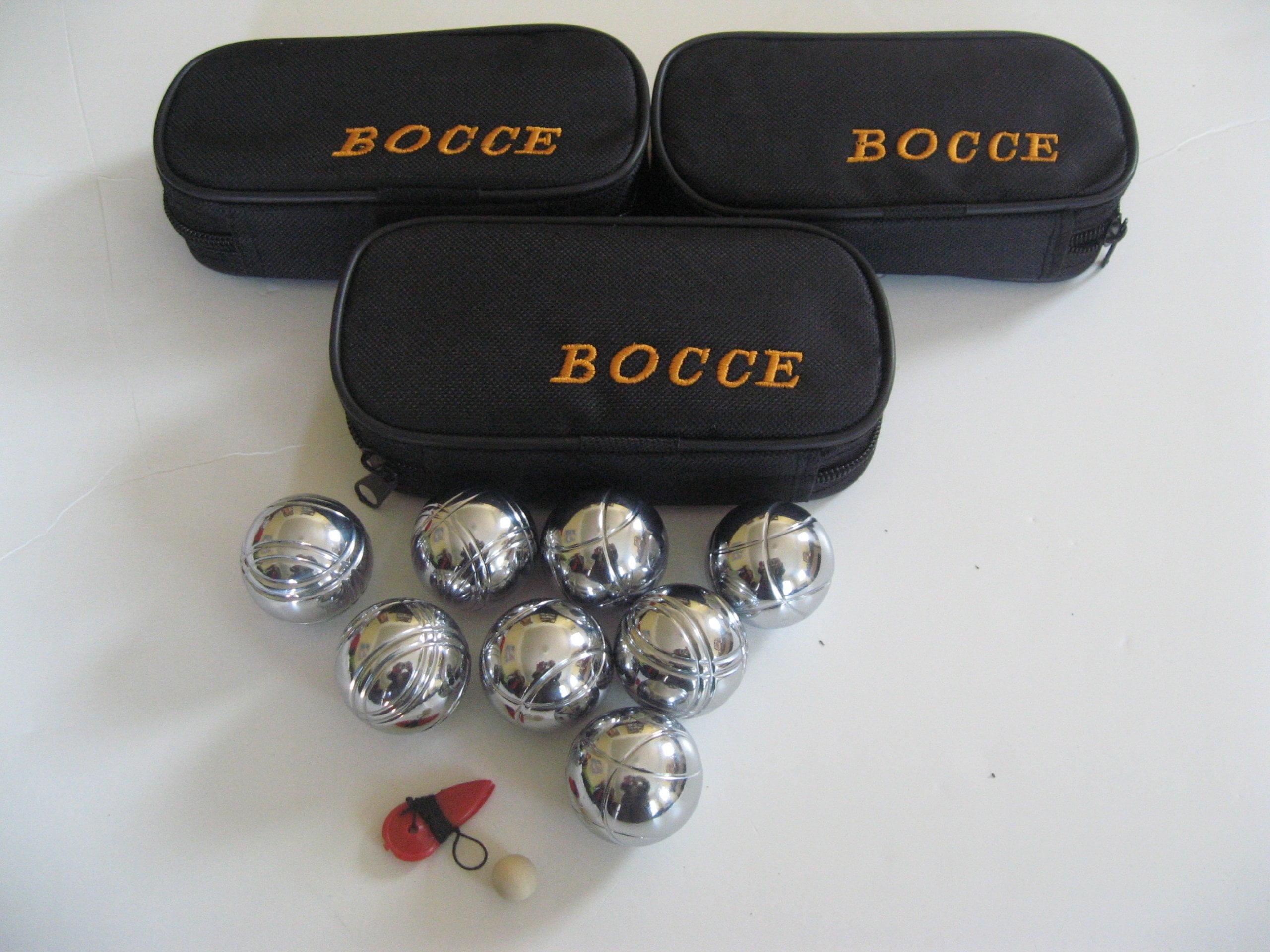 BuyBocceBalls Listing - 8 Ball 35mm Metal Mini Bocce/Petanque Set with ...