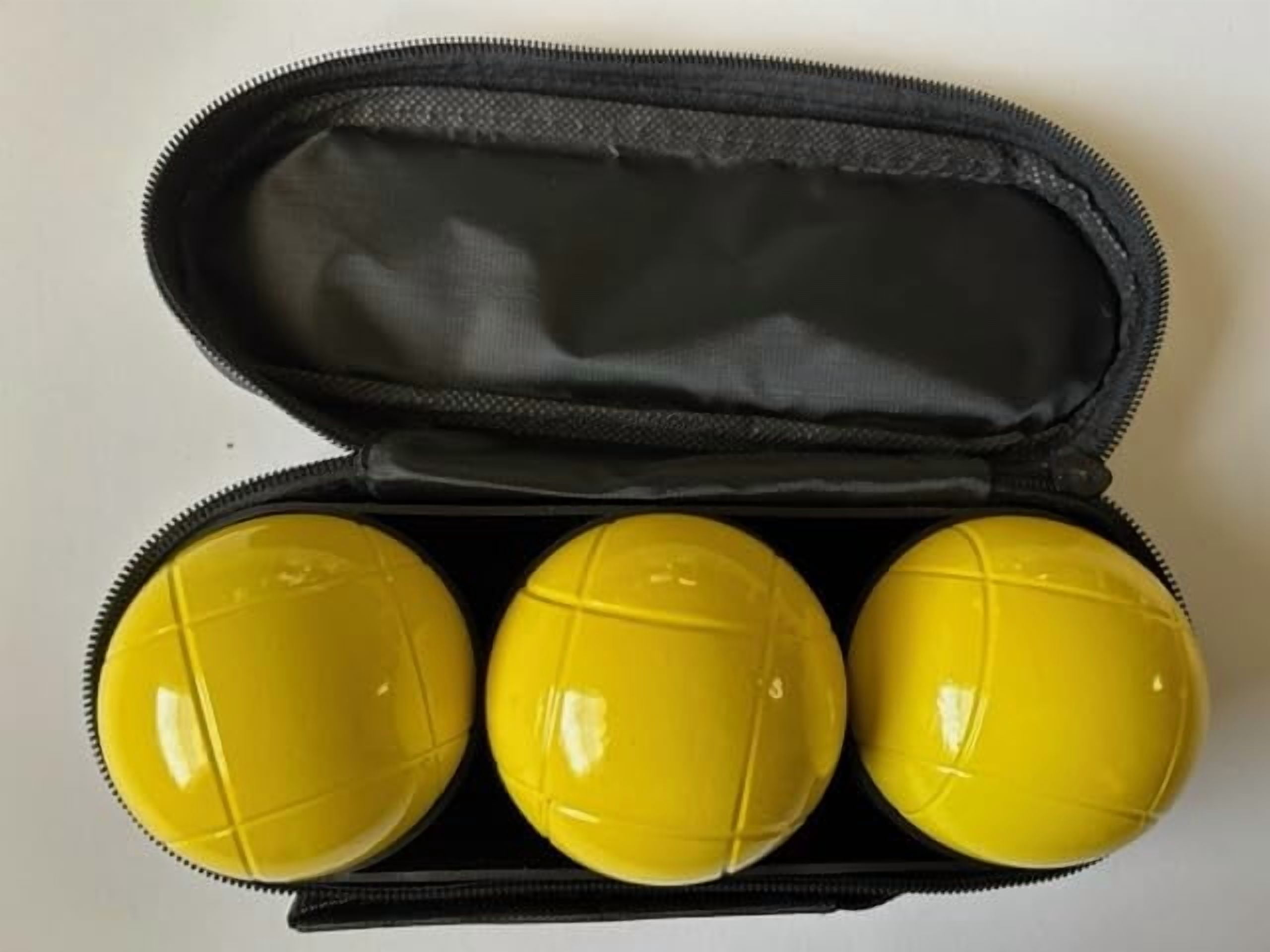 BuyBocceBalls Listing - Unique 3 Ball 73mm Metal Boules Set with 3 ...