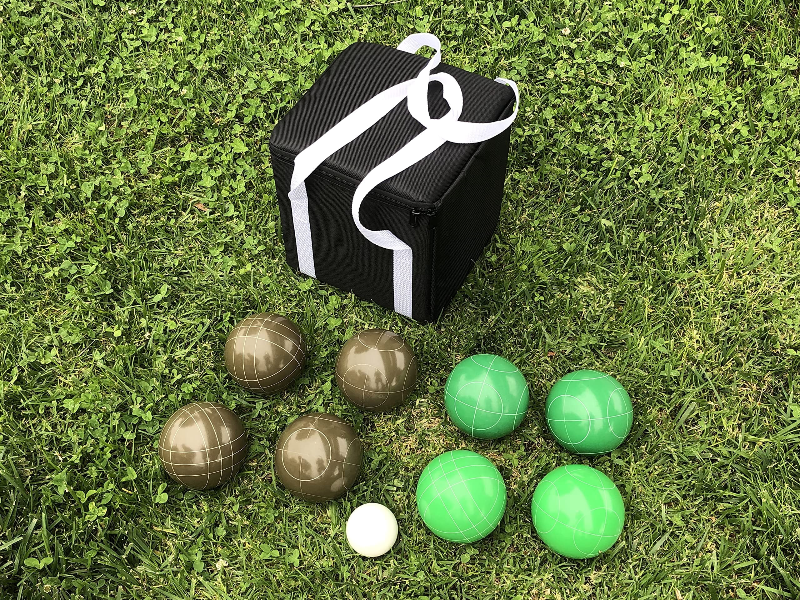 BuyBocceBalls New Listing - Unique Bocce Sets - 107mm with Olive Brown ...